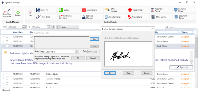 Sign Off on a Smoother End of Day Using the Signature Manager – Dentrix ...