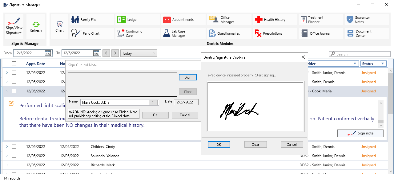 Sign Off on a Smoother End of Day Using the Signature Manager – Dentrix ...