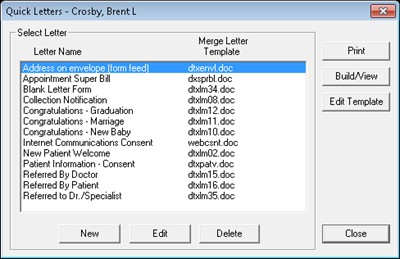 Dentrix Letter Merge vs. Quick Letters – Dentrix Magazine
