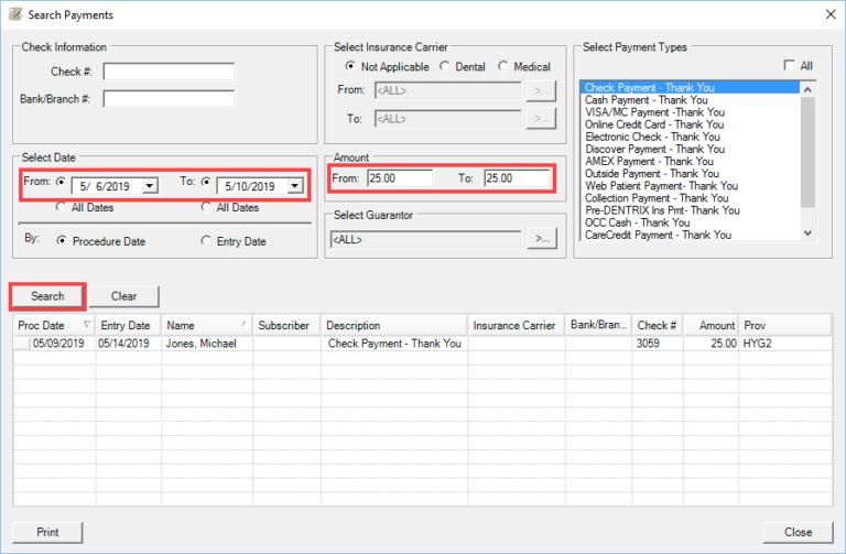 Using the Search Payments Tool – Dentrix Magazine